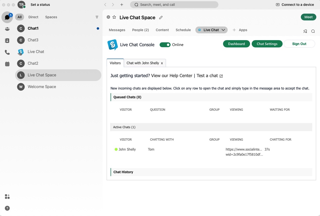 Webex Live Chat | Chat en vivo para Webex